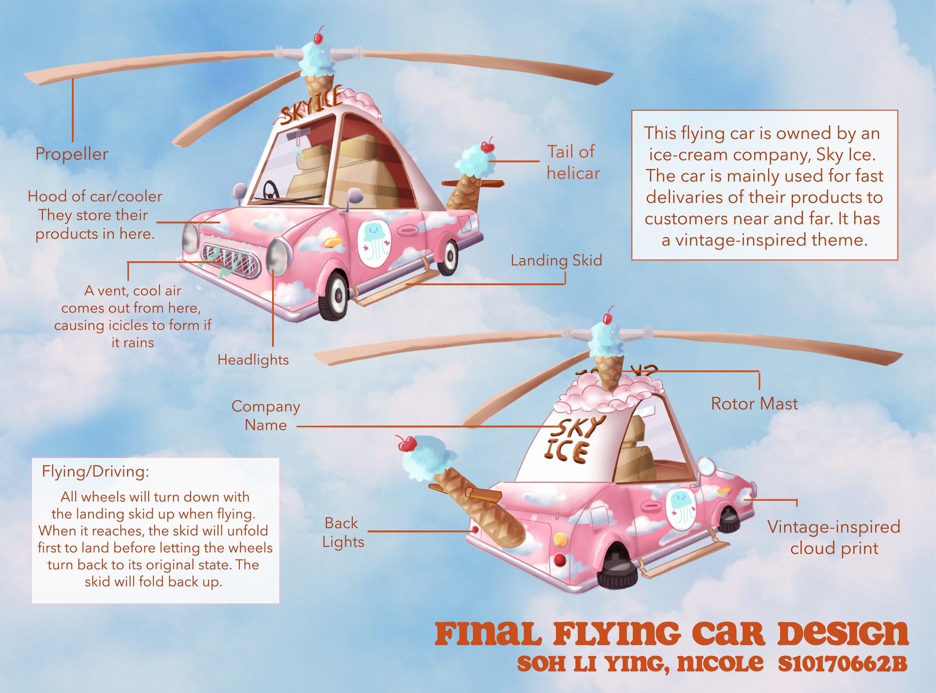 ArtStation - Vintage Ice-Cream Delivery Car