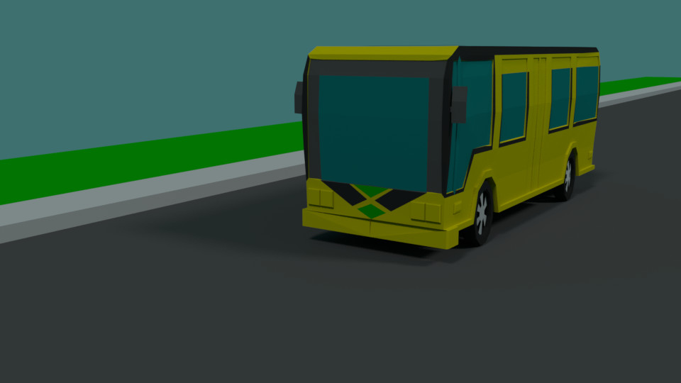 ArtStation - JUTC BUS (Low PolY)