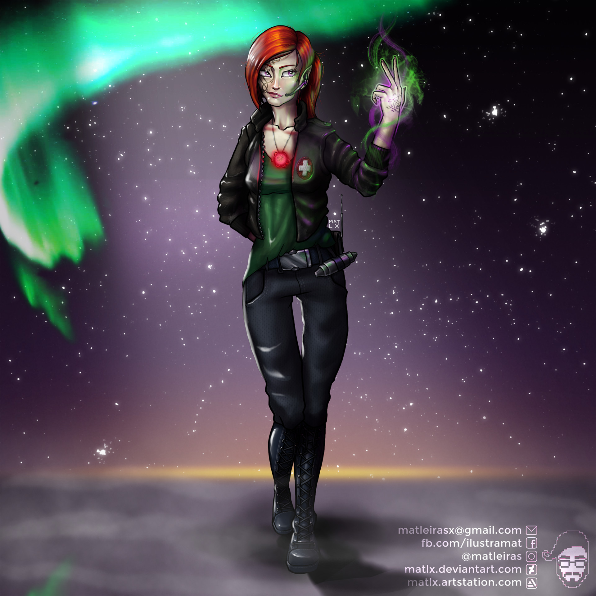 Character Portrait Commission - Half-Elf Mystic Healer / Magical ...