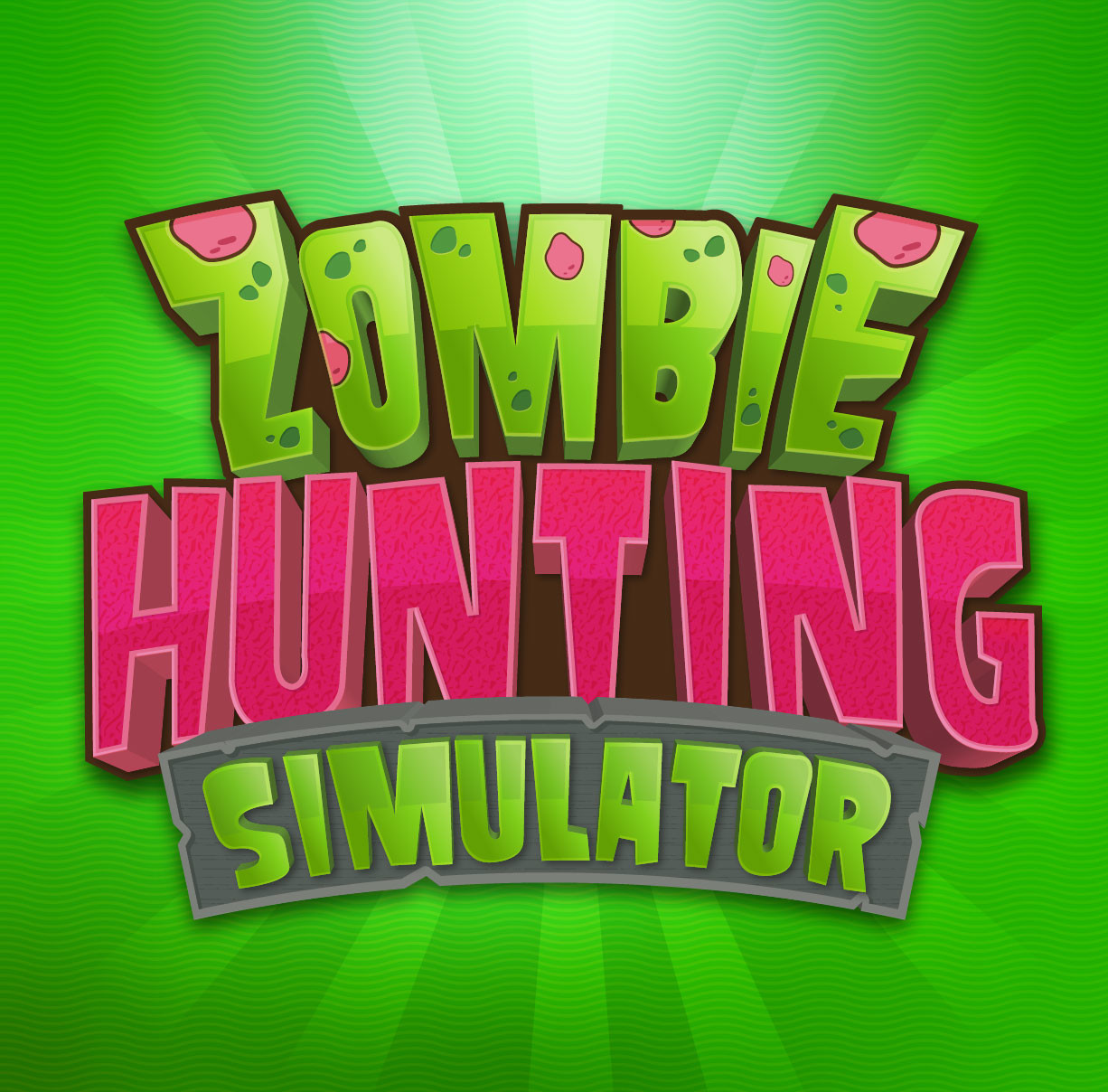 ArtStation - Zombie Hunting Simulator game logo design