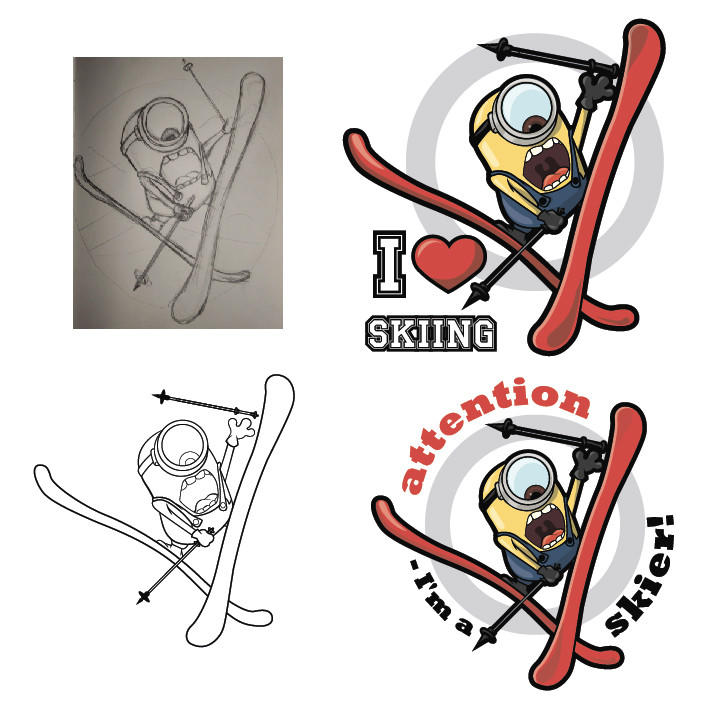 ArtStation - minion skiing