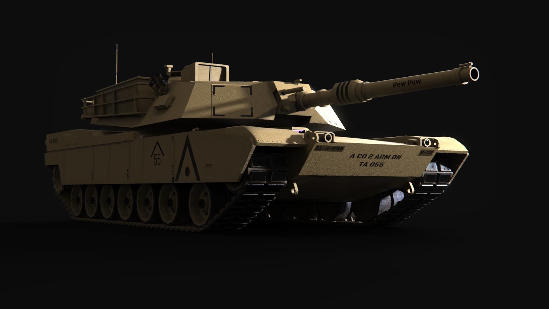 ArtStation - M1 Abrams (25k polys)