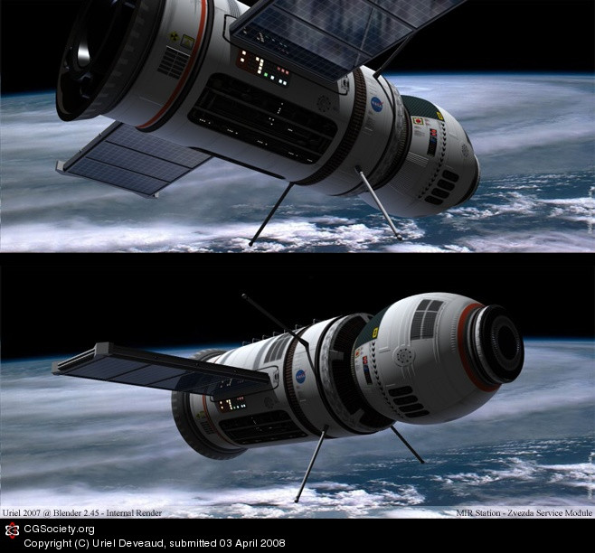 ArtStation - Space Module Svesda (2007)