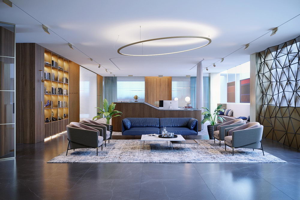 Branko Jovanovic - Office building visualization VIP lounge area