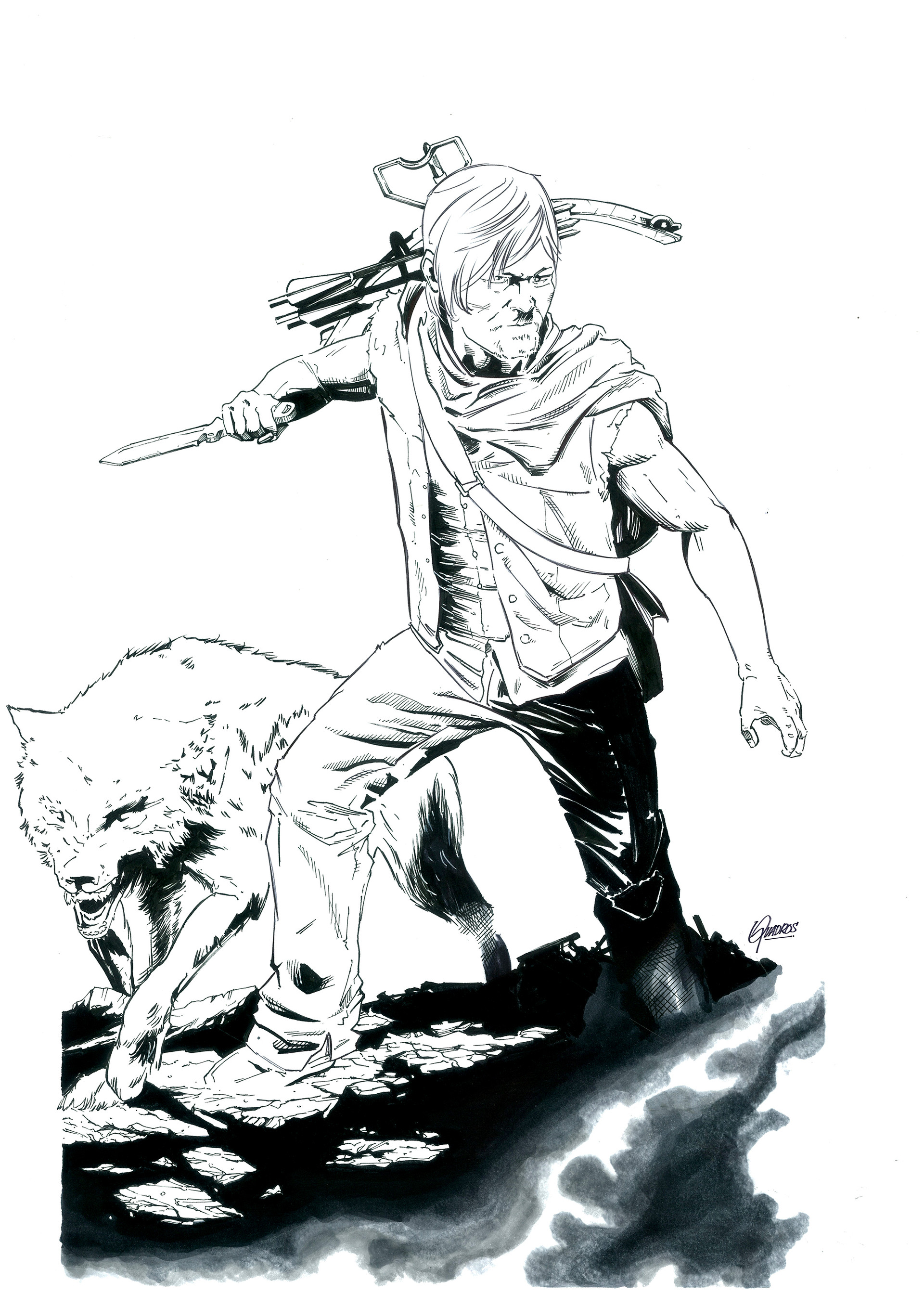 daryl dixon coloring pages