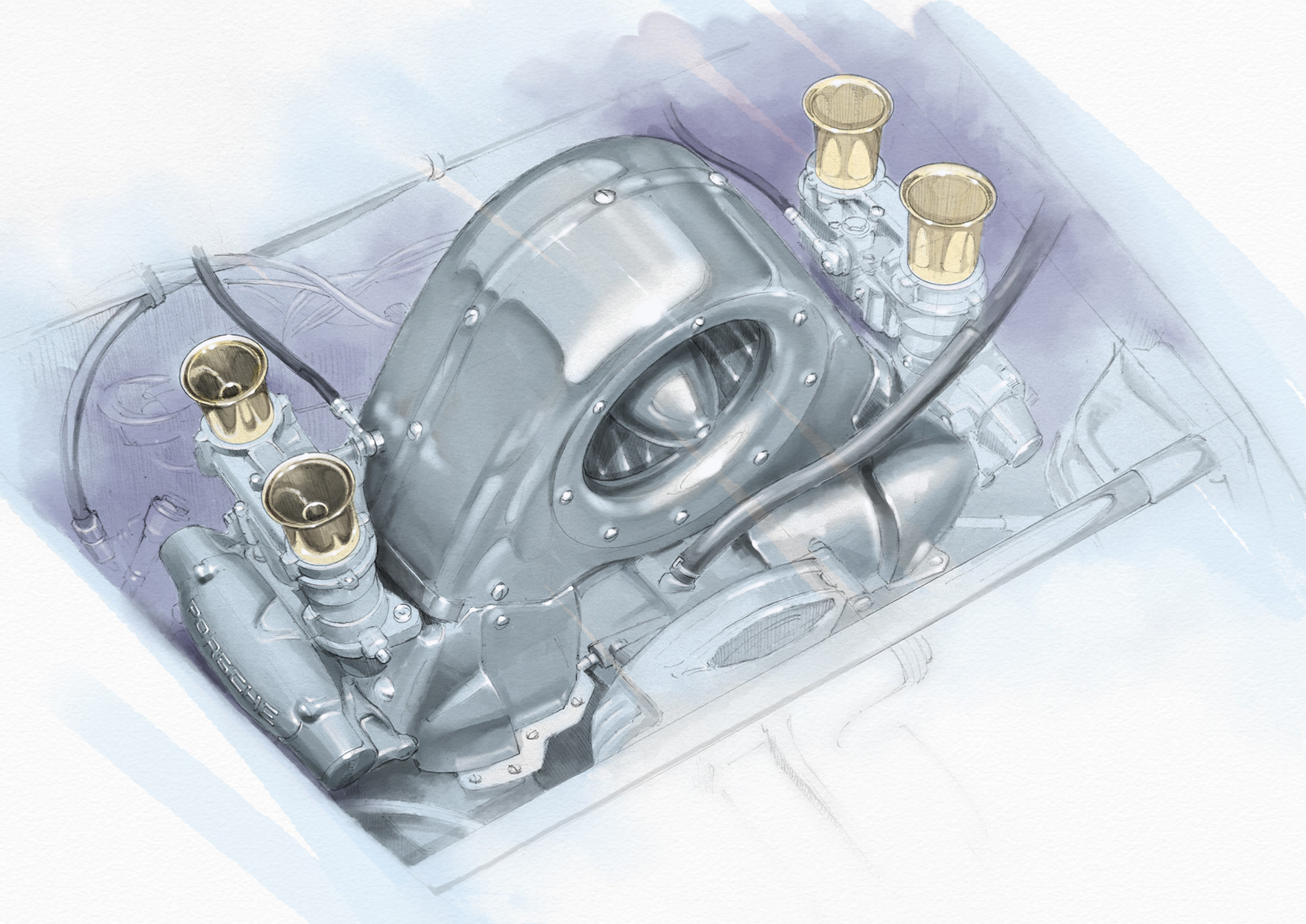 ArtStation - Porsche RSK Spyder engine