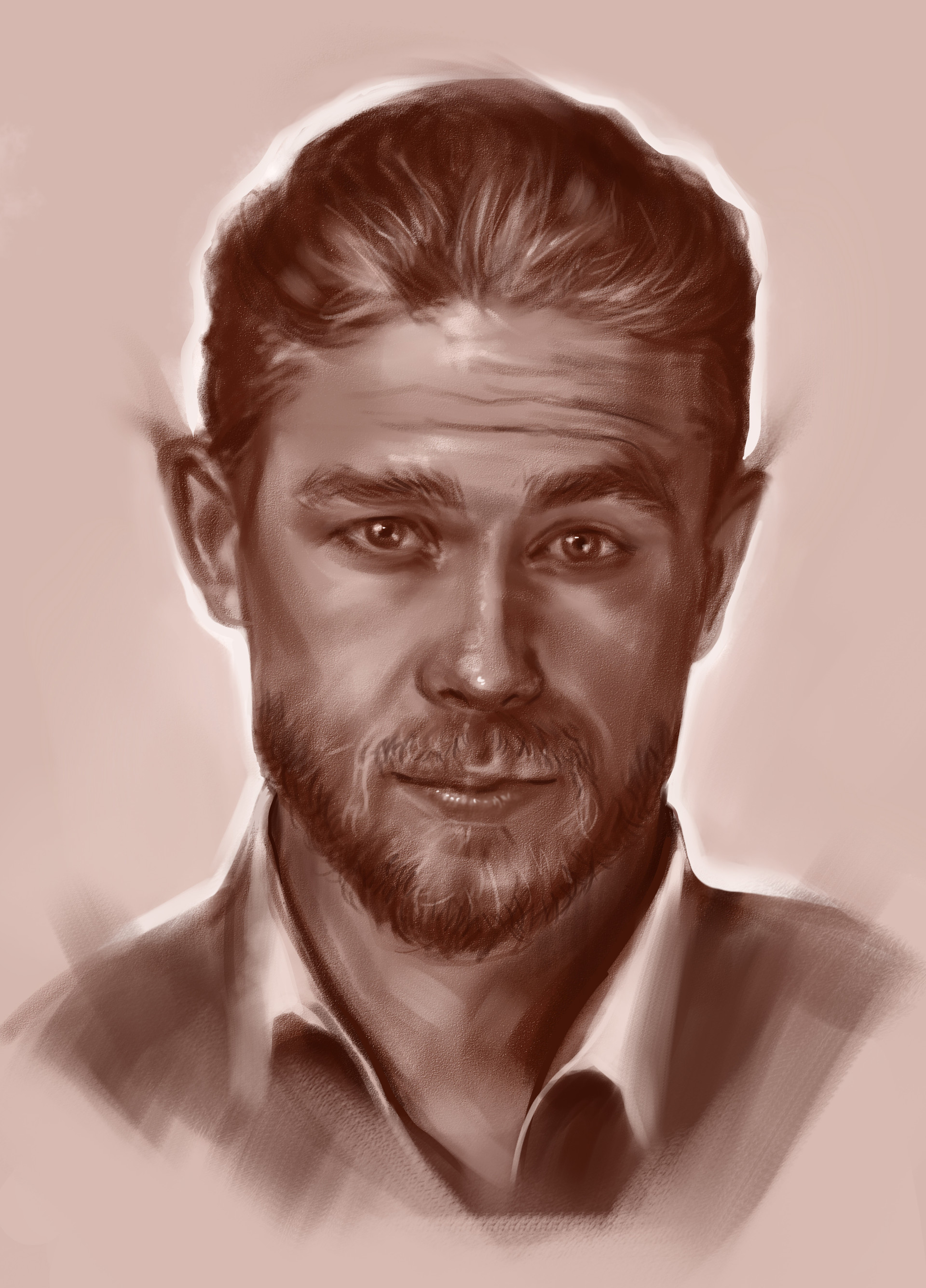 ArtStation - Charlie Hunnam, sketch