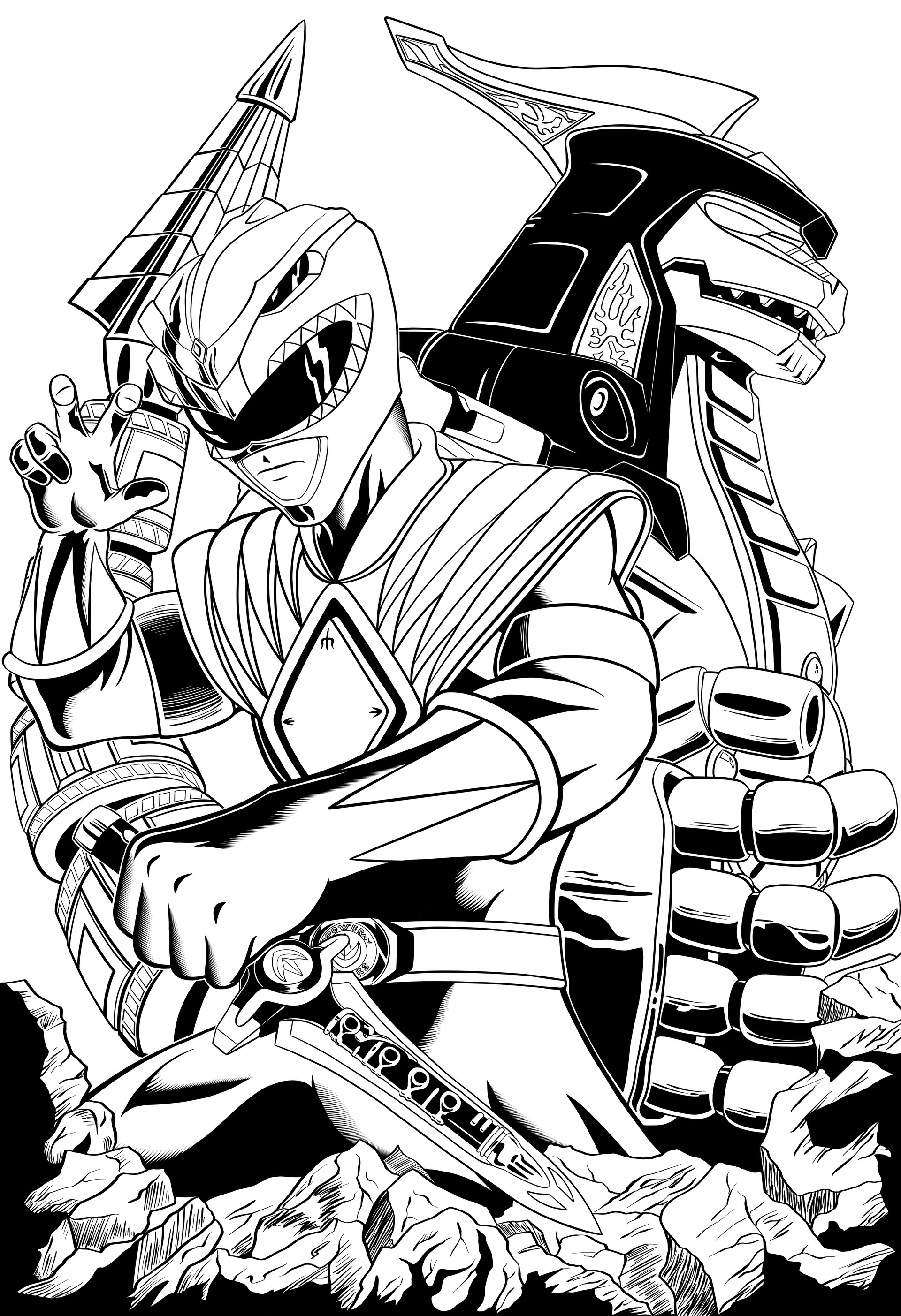 green power ranger coloring pages