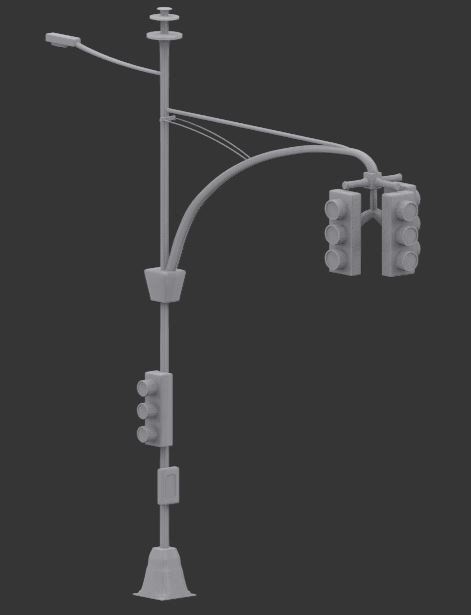 ArtStation - 3D Traffic Light (WIP)