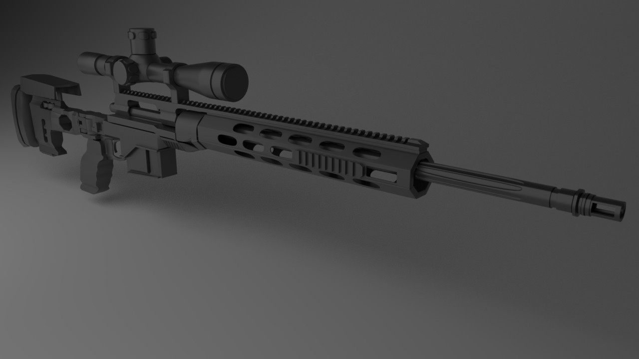 ArtStation - Low Poly Rifle