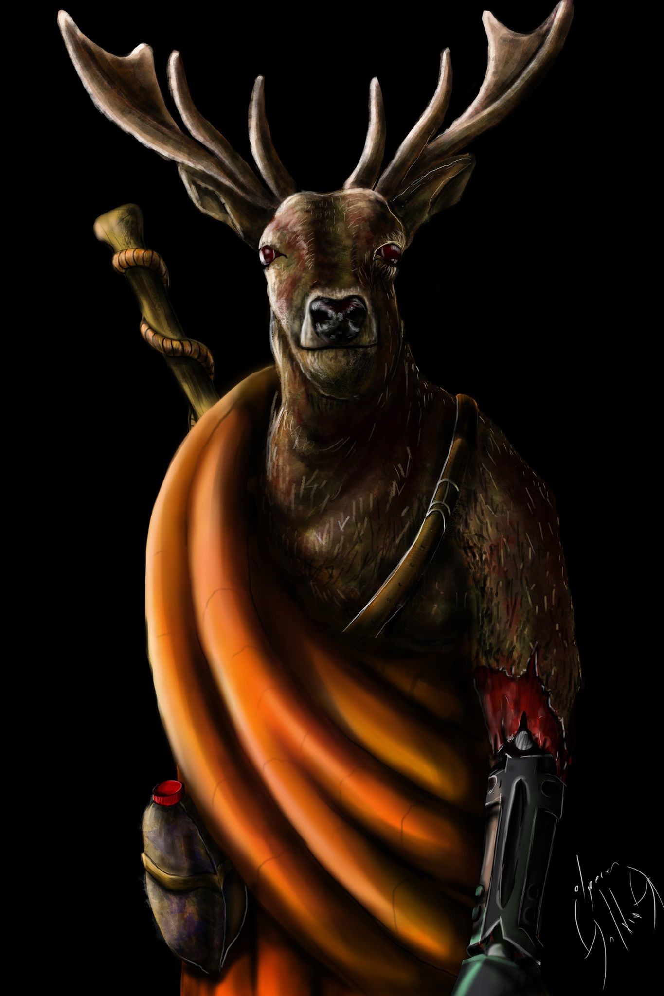 ArtStation - Monk \ Deer