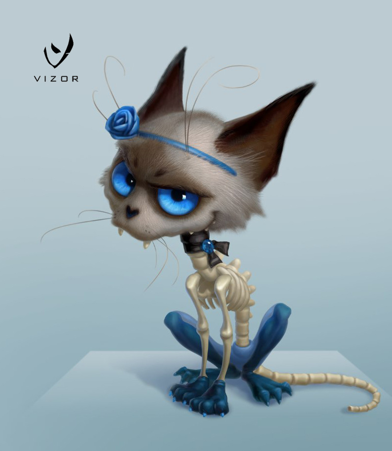 ArtStation - Cat-skeleton character