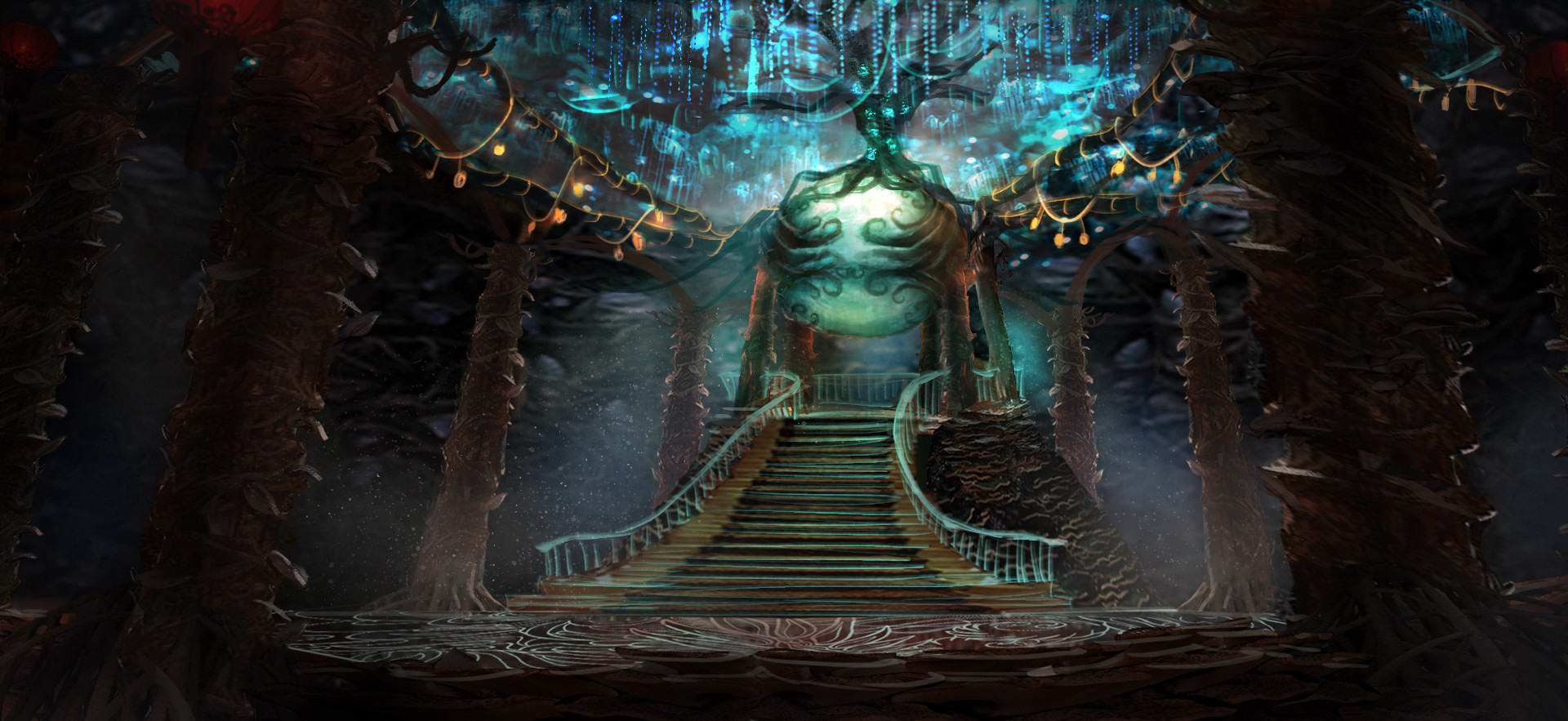 ArtStation - THE CORE Ceremony Hall Matte Painting