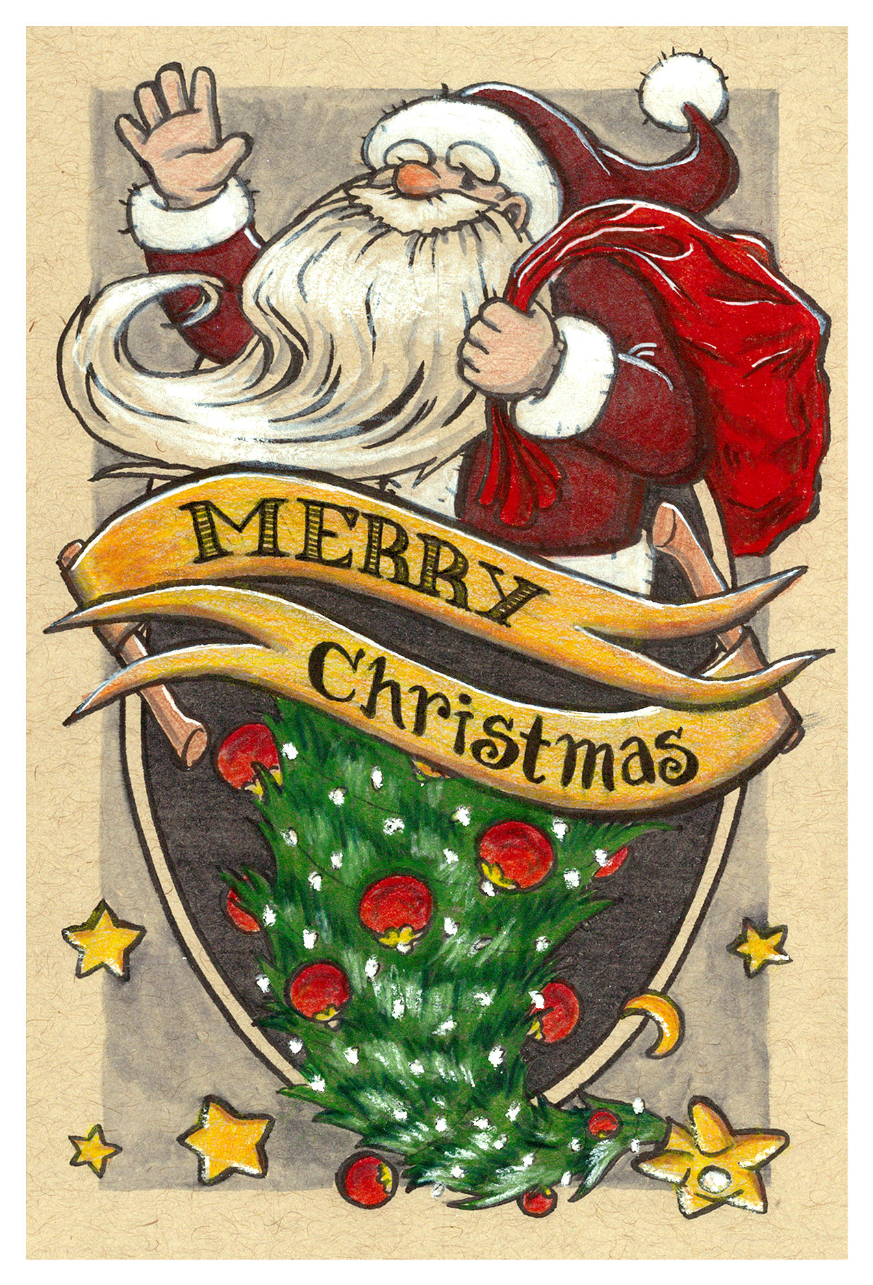 ArtStation - Santa Postcard