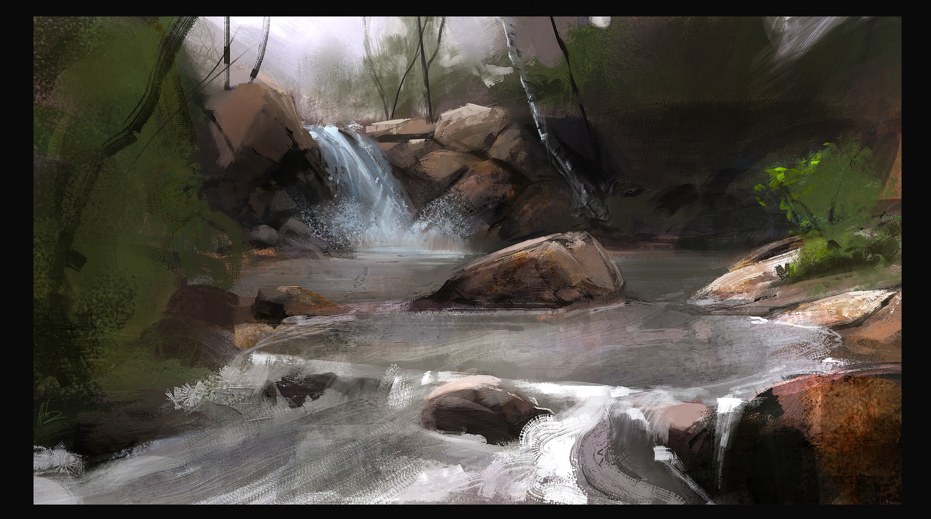 ArtStation - quick brushwork study