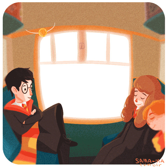ArtStation - On The Hogwarts Express (gif)