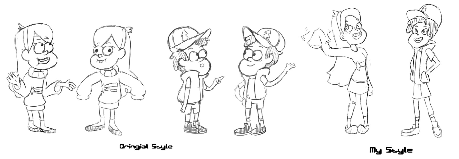 drawing gravity falls style