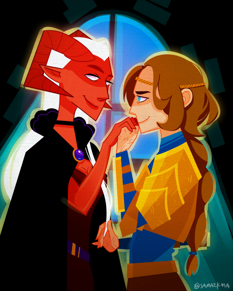 ArtStation - Critical Role Fanart: Zahra & Kashaw, Sam Ma