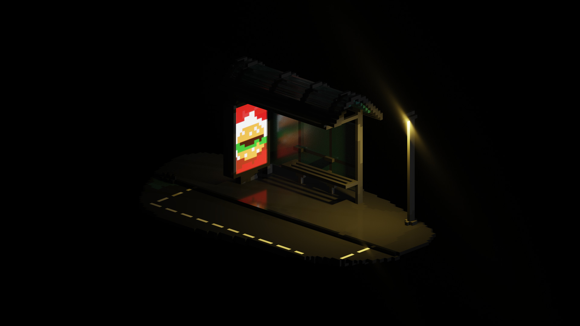 ArtStation - Bus stop