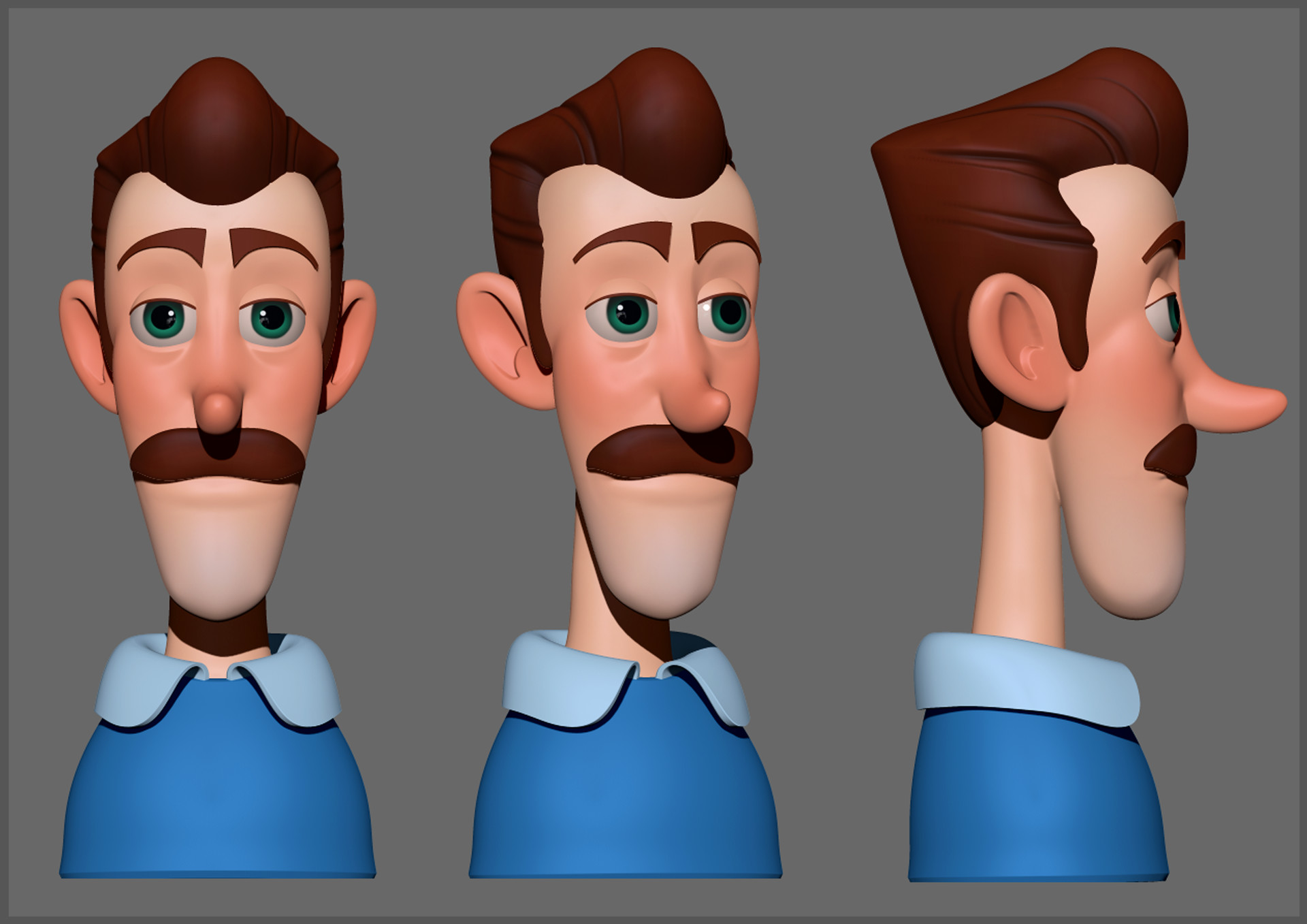 ArtStation - Stylized head bust