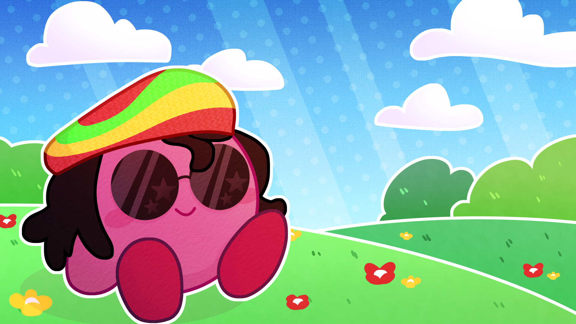 ArtStation - Illustration Kirby Reggae pour vidéo (StanDusk)