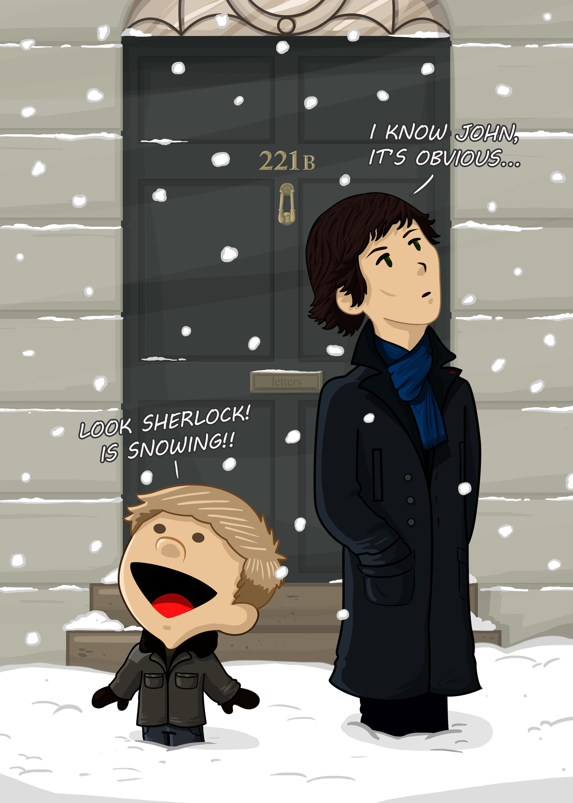 how to draw chibi john watson