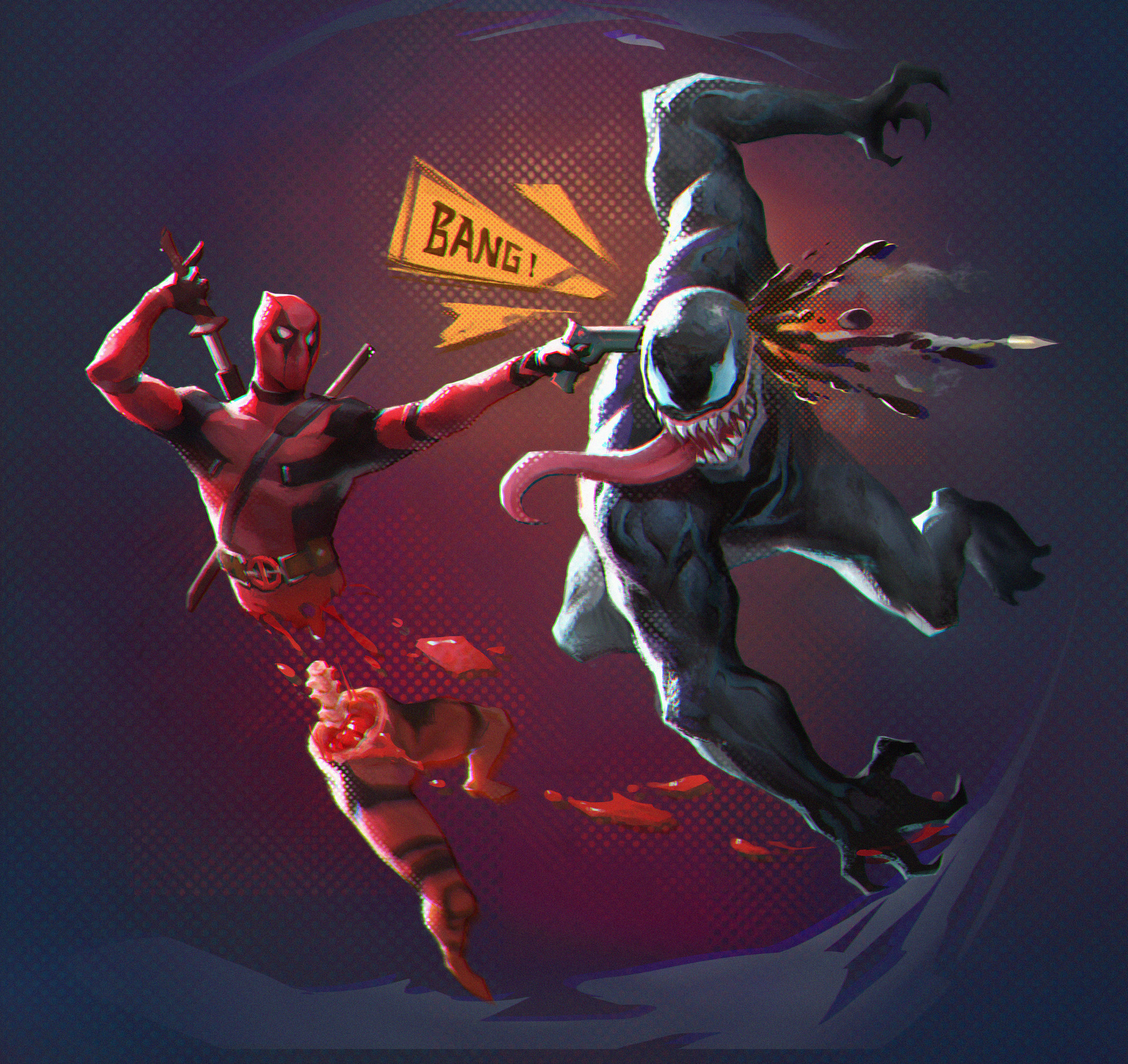 ArtStation - Deadpool VS Venom