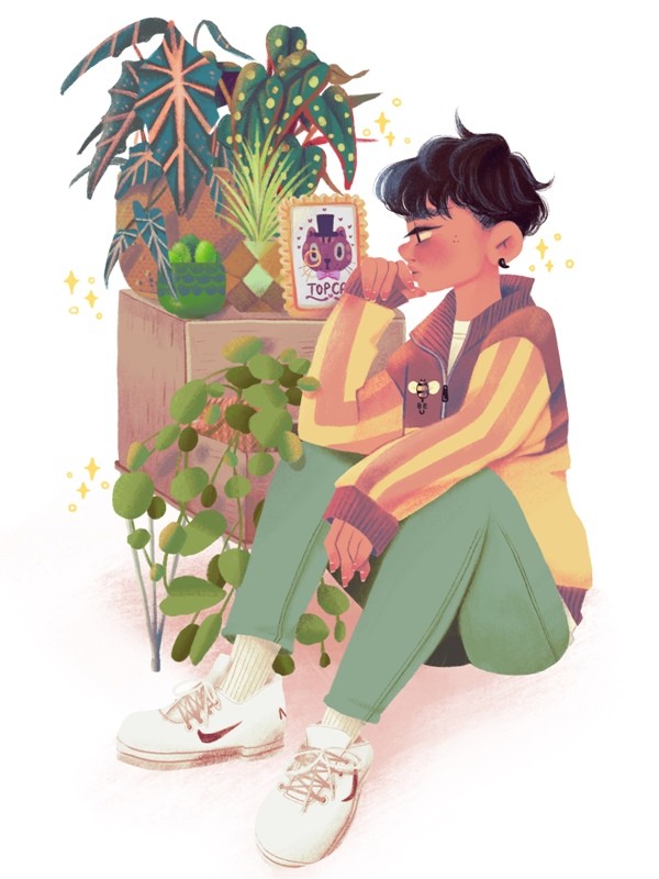 ArtStation - Boy and Plants