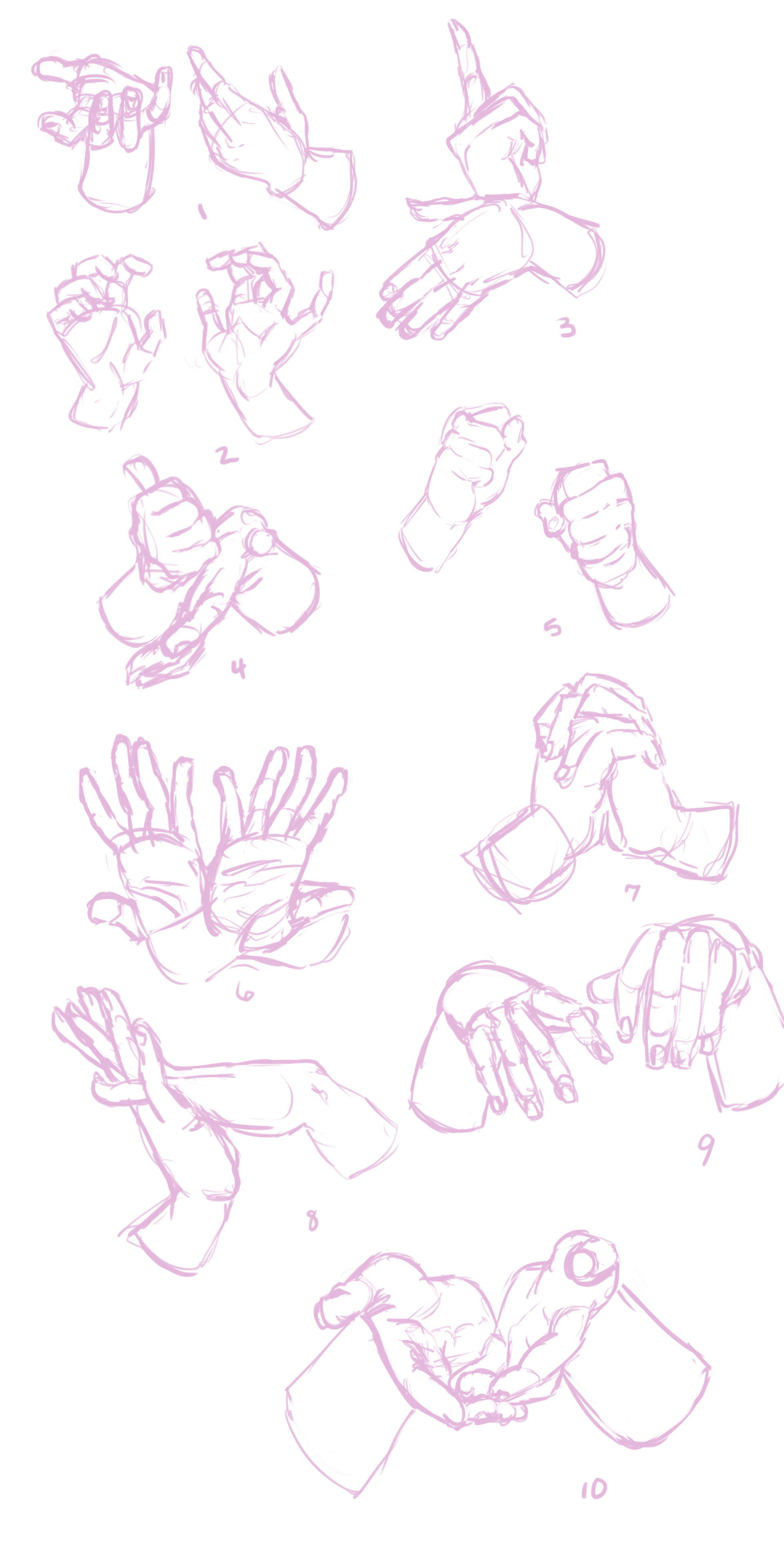 ArtStation - Hand Gesture Sheet