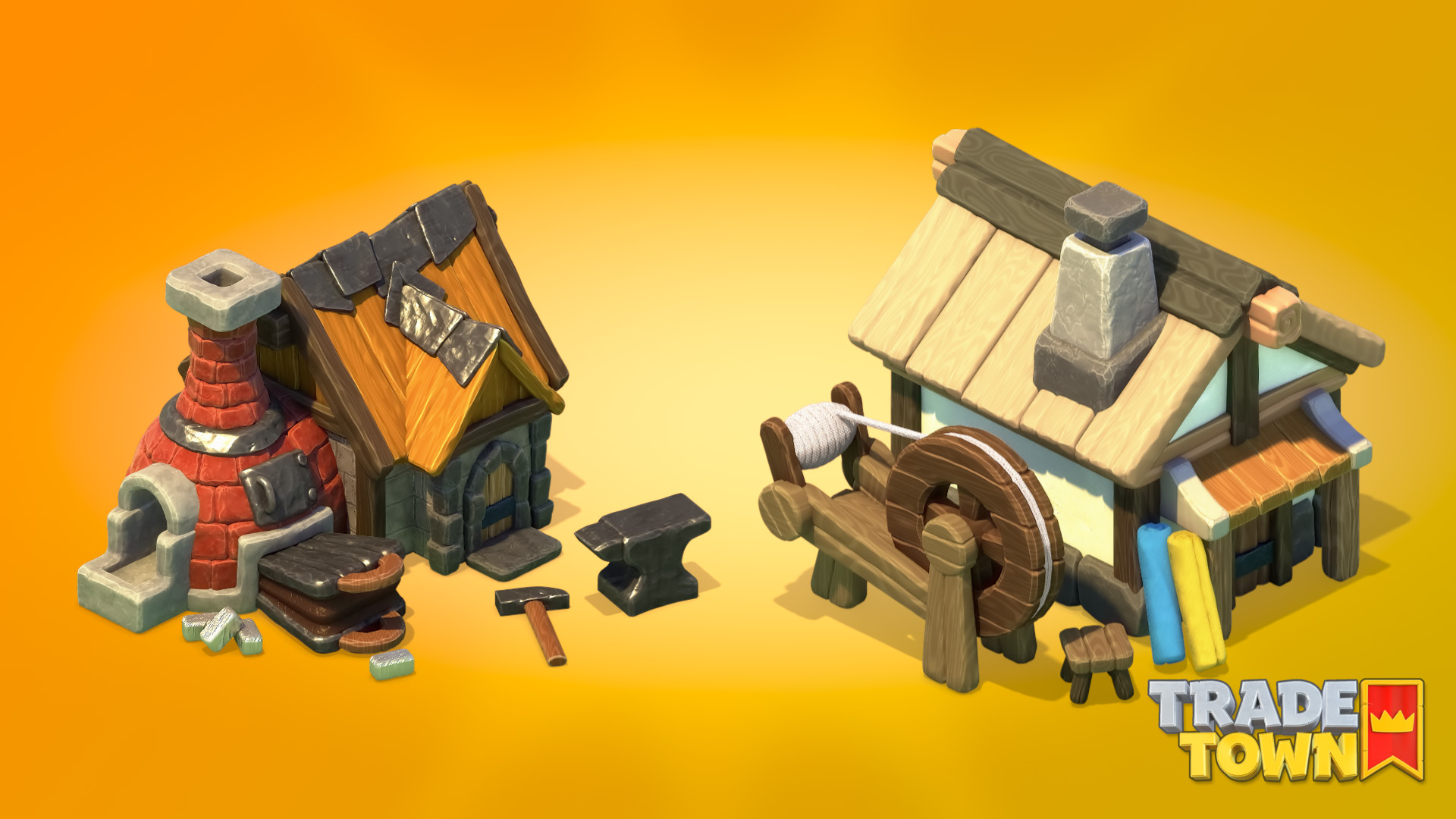 ArtStation - Trade Town - Production Buildings - 02