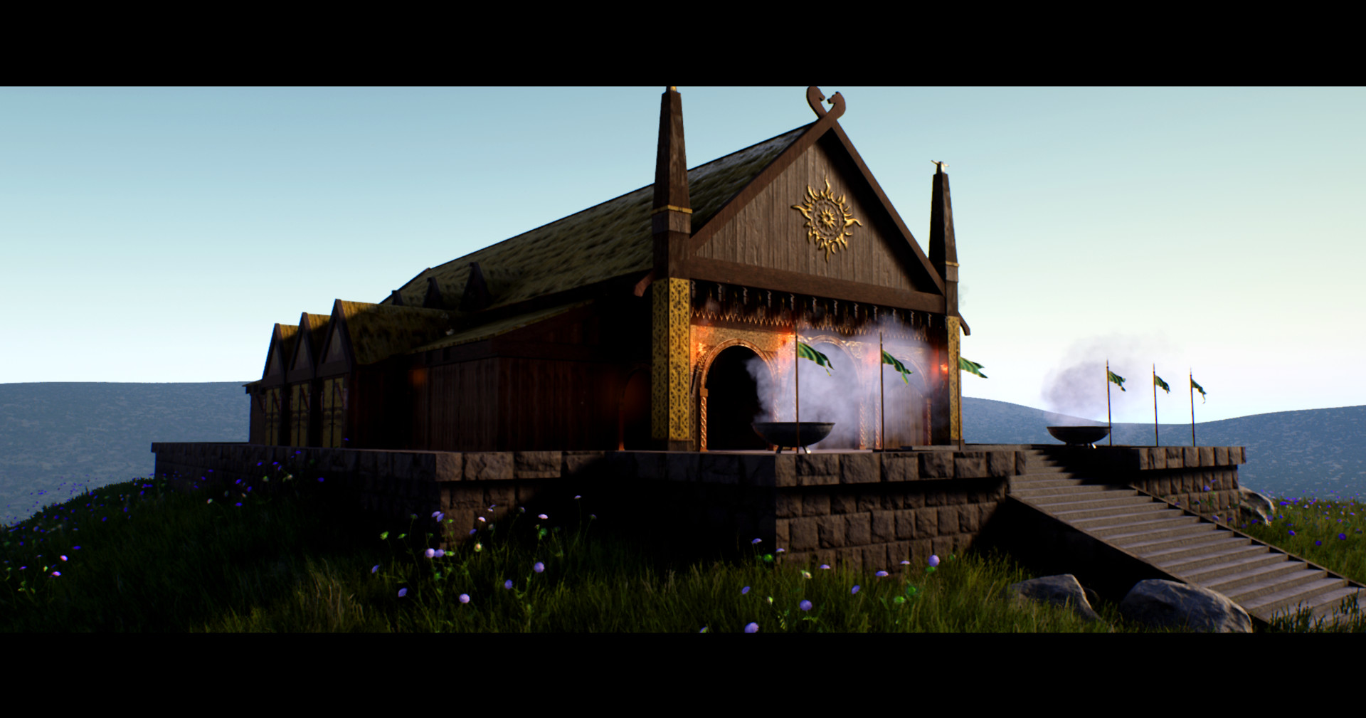 Daniel Bahtin - LOTR - Golden Hall - UE4 Game Ready