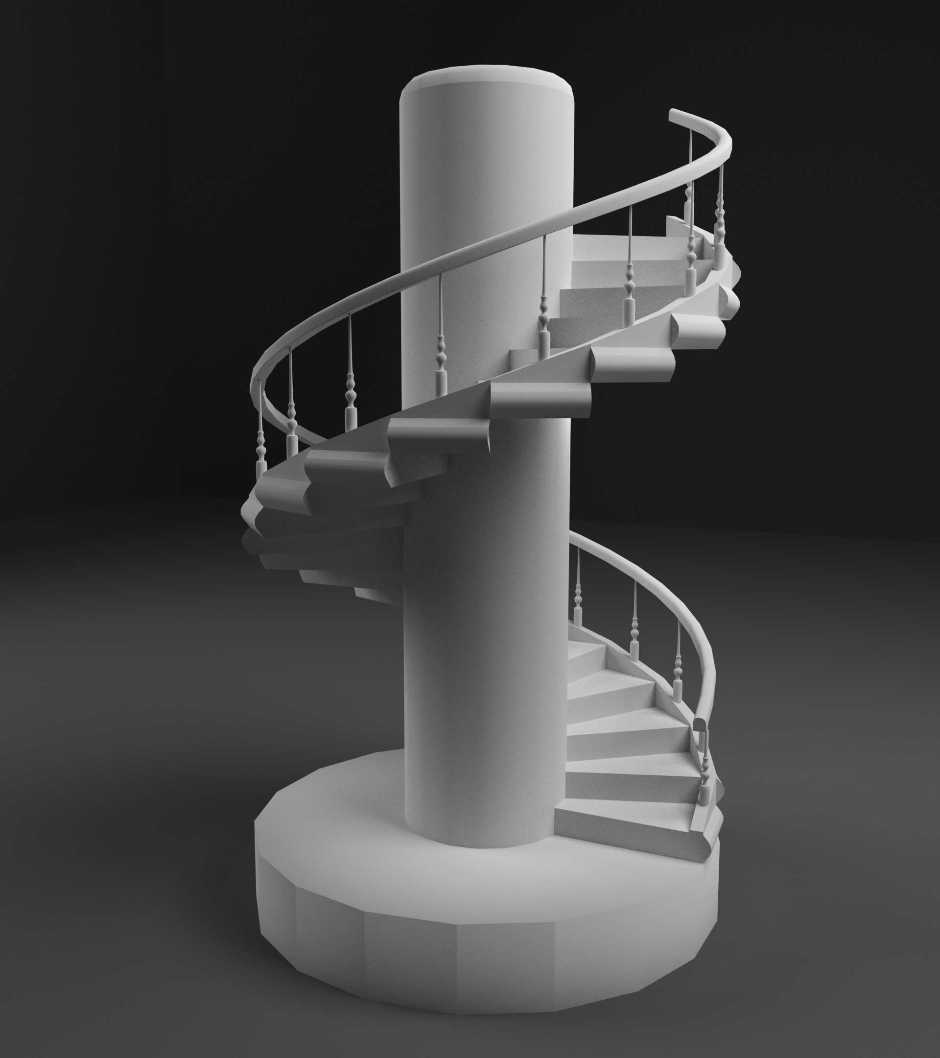 ArtStation - Curve Stair render_ AO