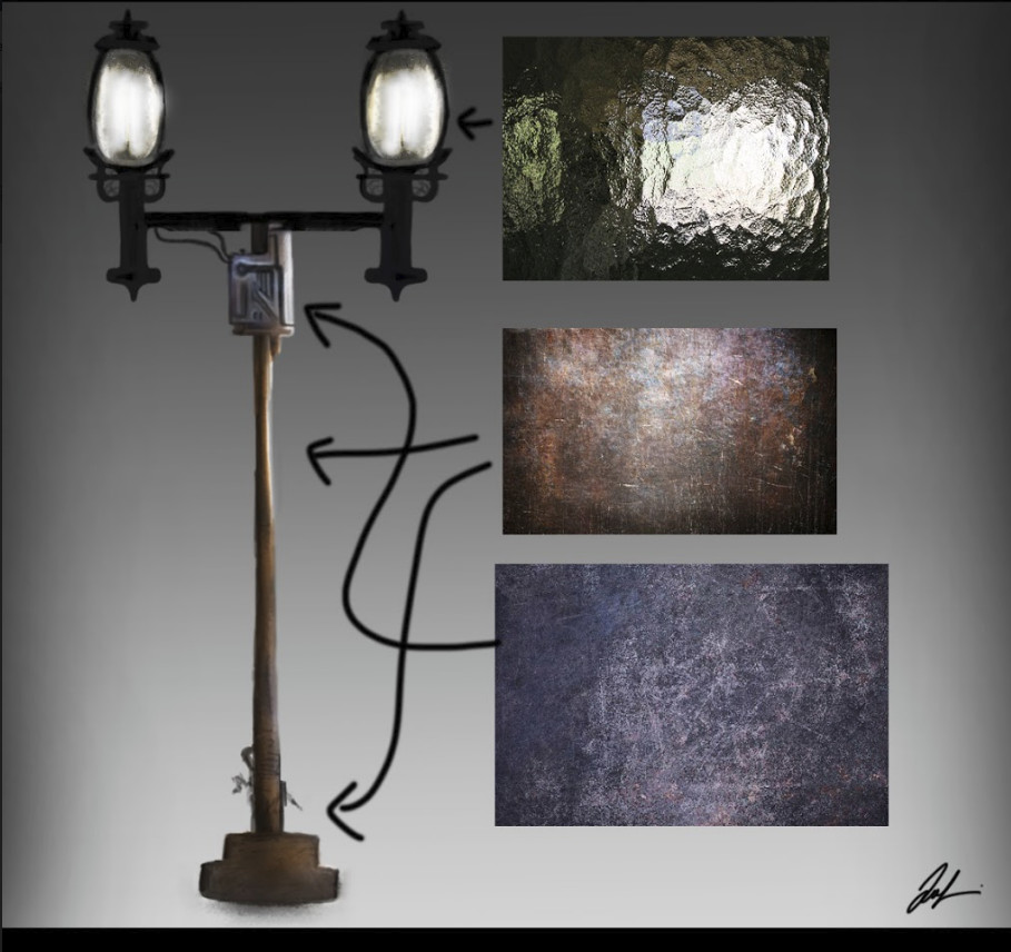 ArtStation - " The Colour Thief " Lamp Post Concept