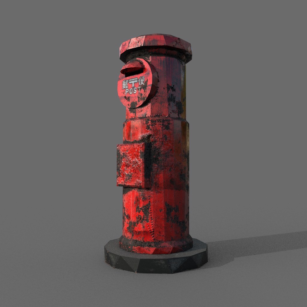 ArtStation - PostBox 歷經滄桑的郵筒，乘載了多少人的思念。