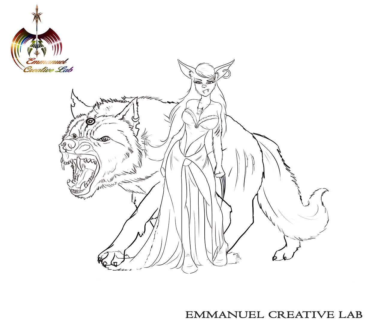 girl werewolf coloring pages