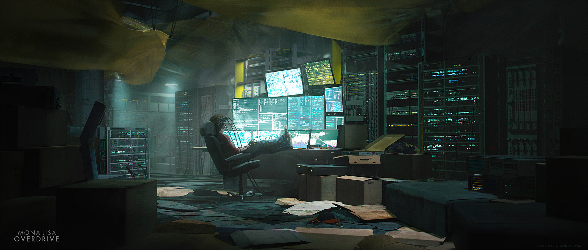 ArtStation - Mona Lisa Overdrive - Hacker Room
