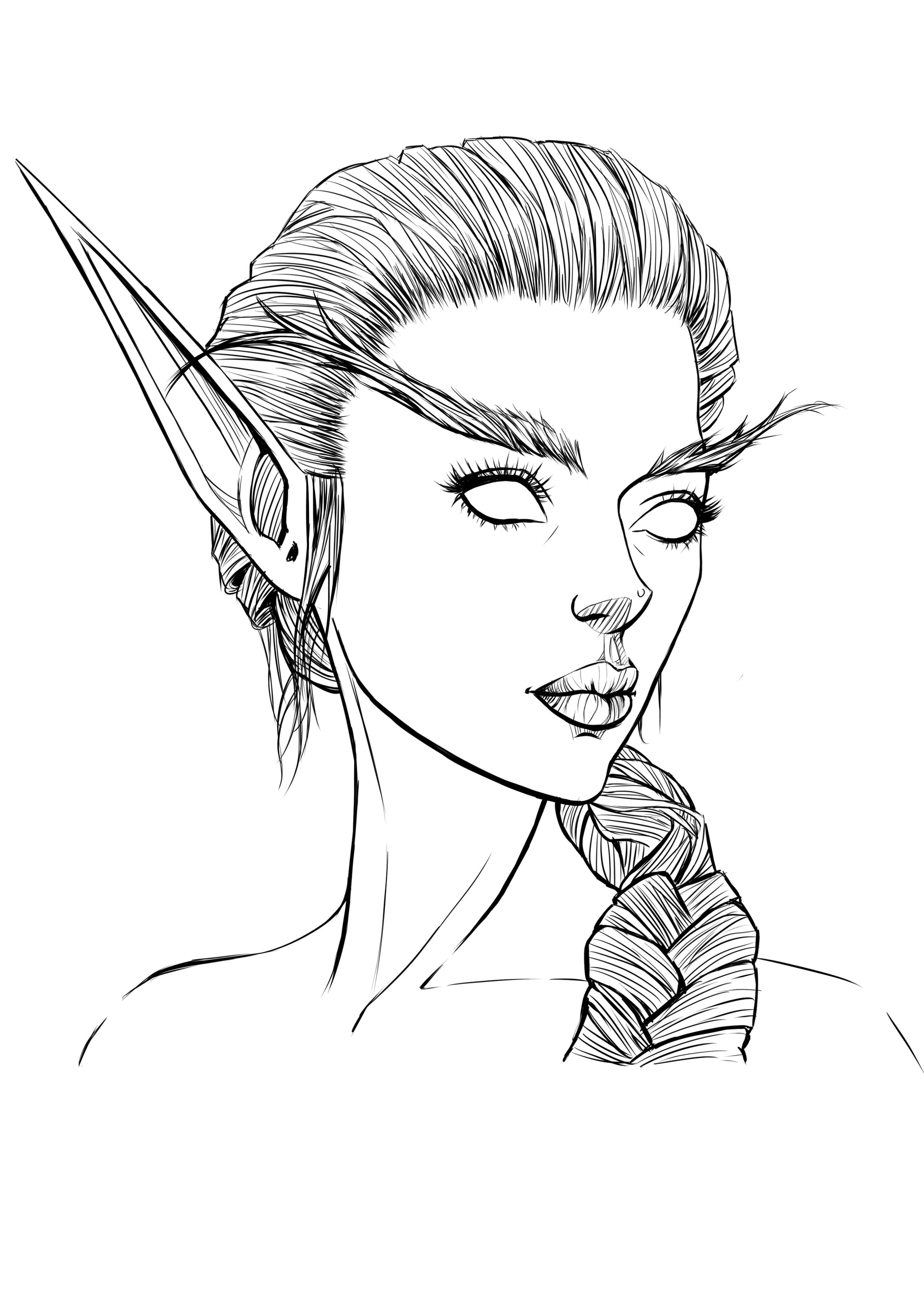 how to draw night elf