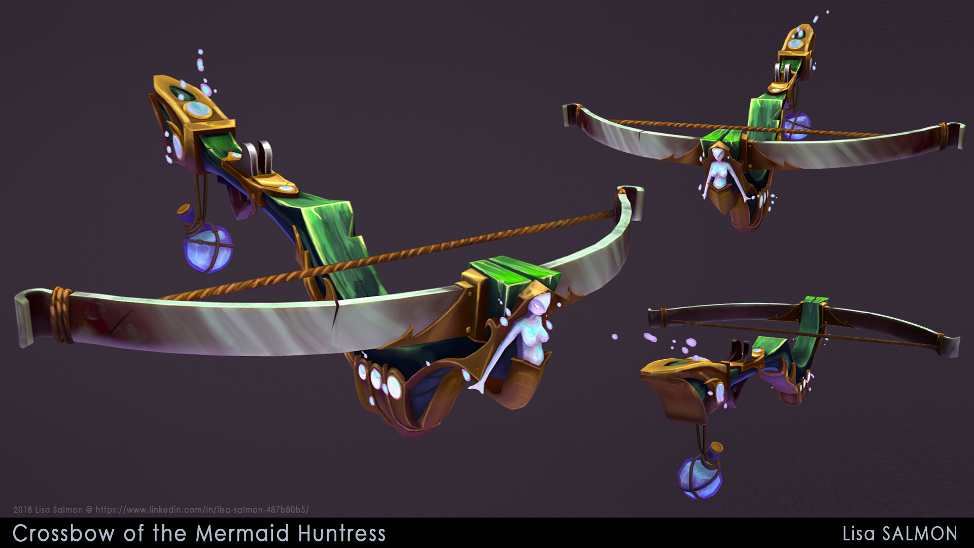 Lisa Salmon - "Crossbow of the Mermaid Huntress" - 3D Weapon