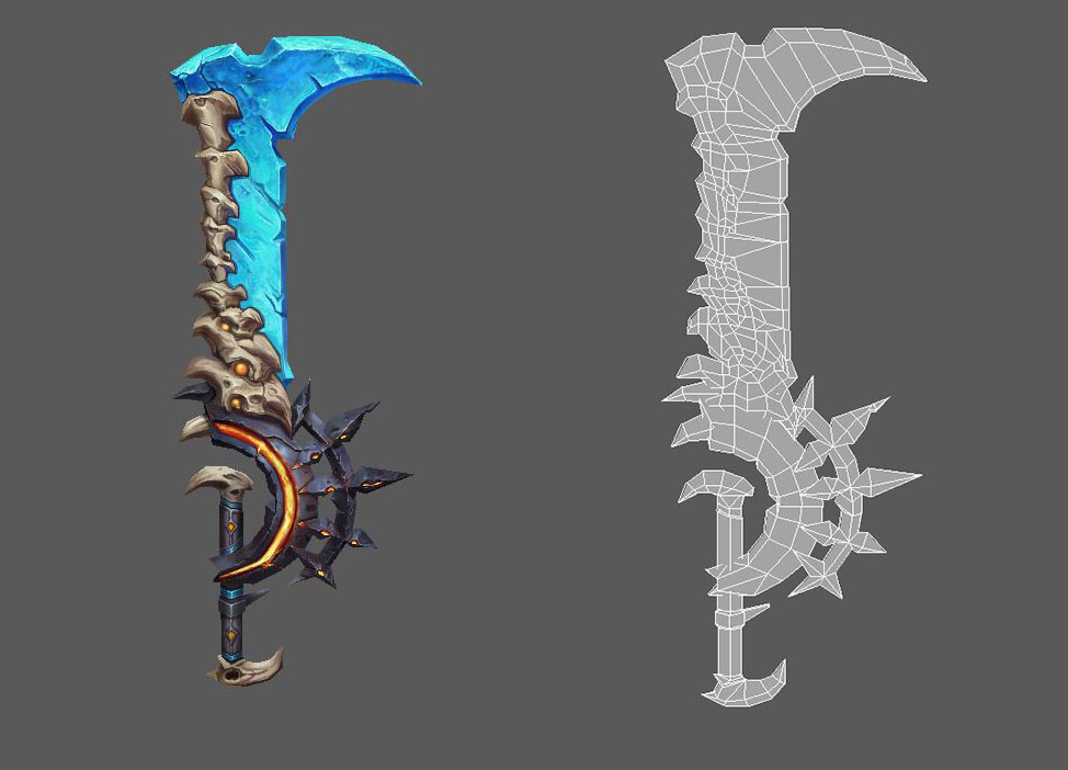 ArtStation - Hand painted sword (*reference copy practice)