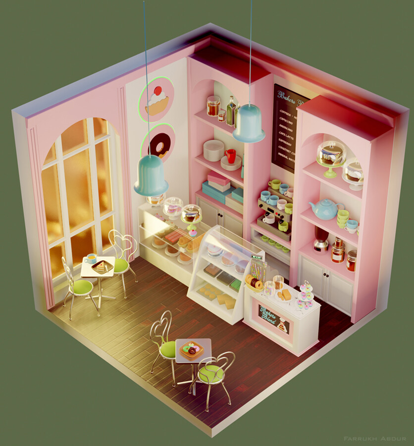 ArtStation - Isometric Bakery - Realtime EEVEE