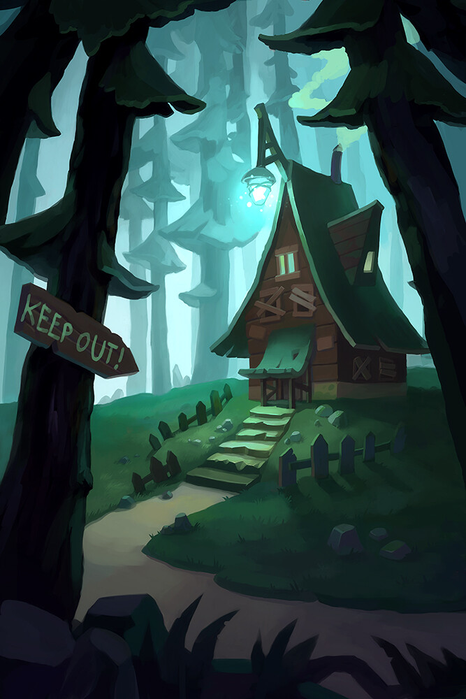 ArtStation - Cabin in a forest