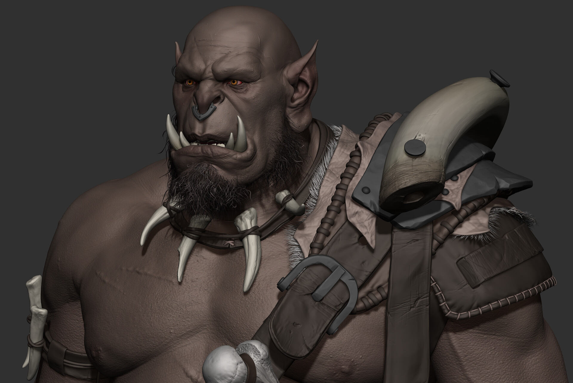 ArtStation - Frostwolf orc WIP