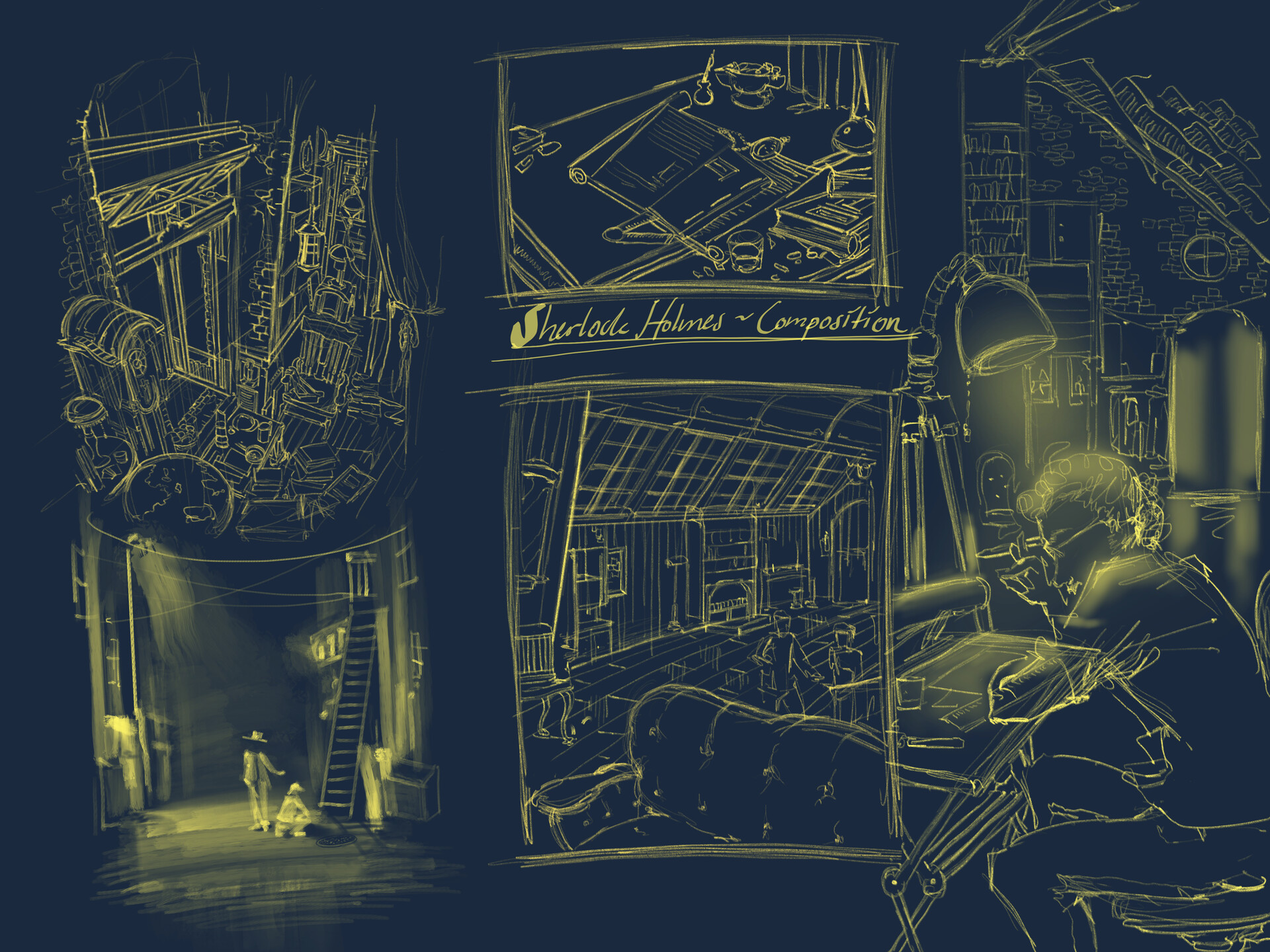 ArtStation - Production Design - Sherlock Holm's Study