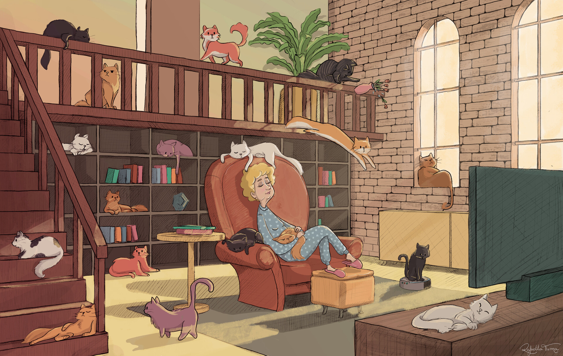 ArtStation - Crazy Cat Lady