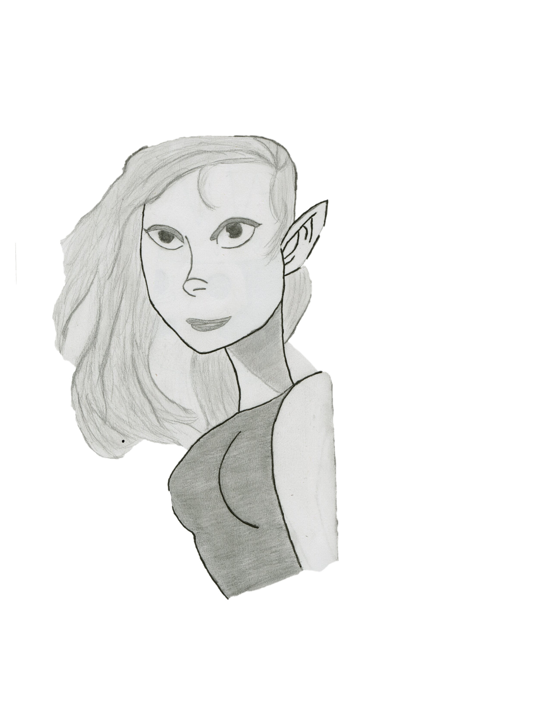 ArtStation - Female Elf drawing