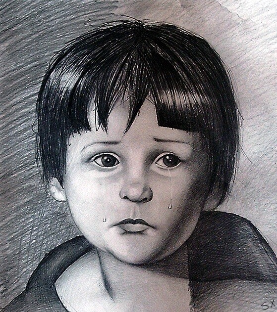 ArtStation - Crying kid - pencil