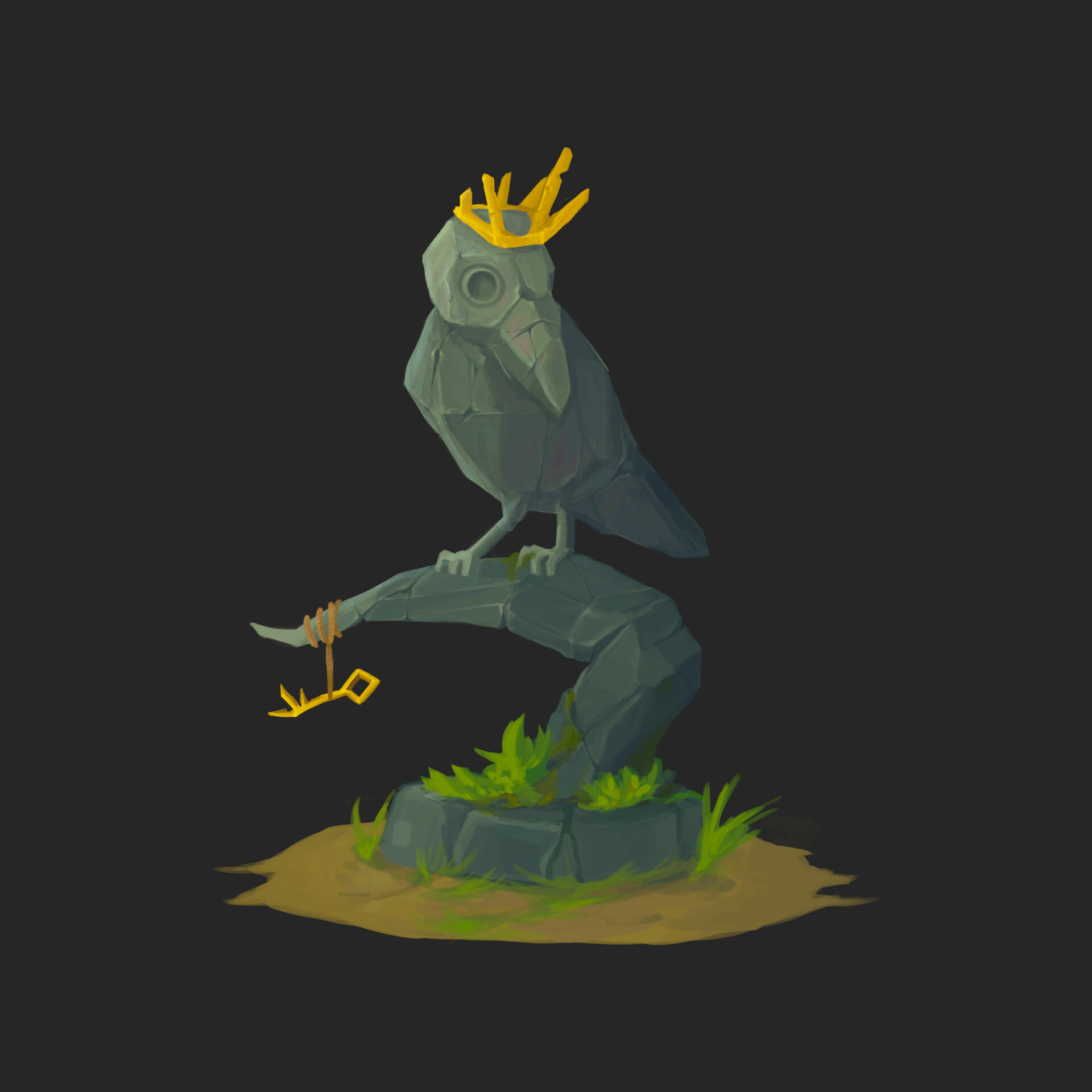ArtStation - Crow Statue