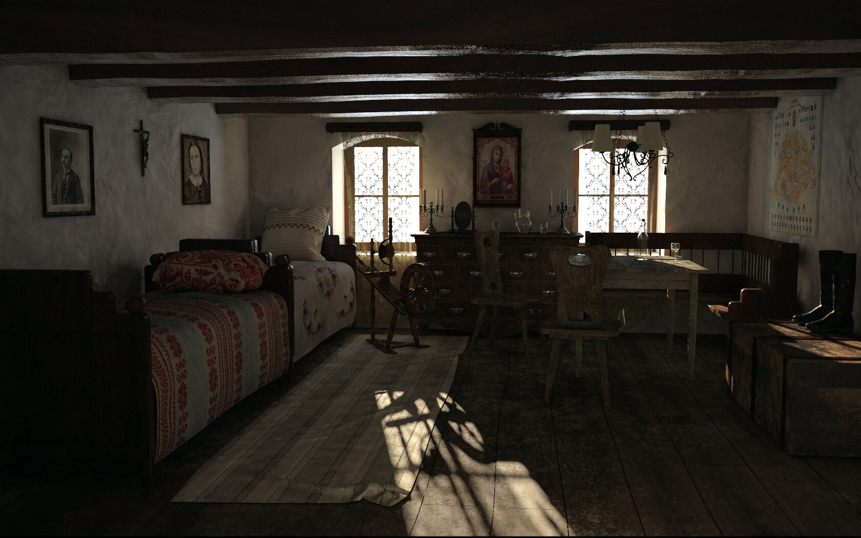 ArtStation - Traditional hungarian room