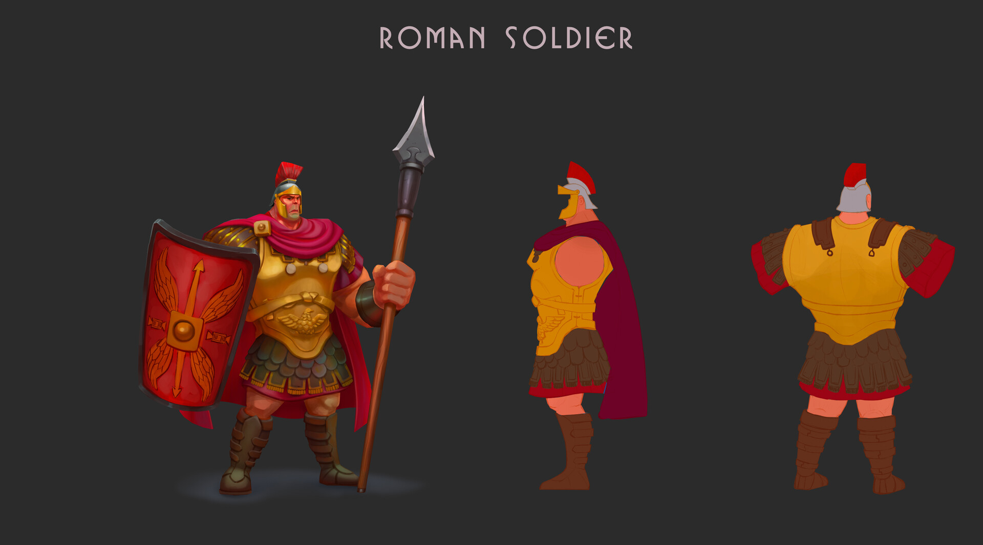 Roman Soldier Drawing Color