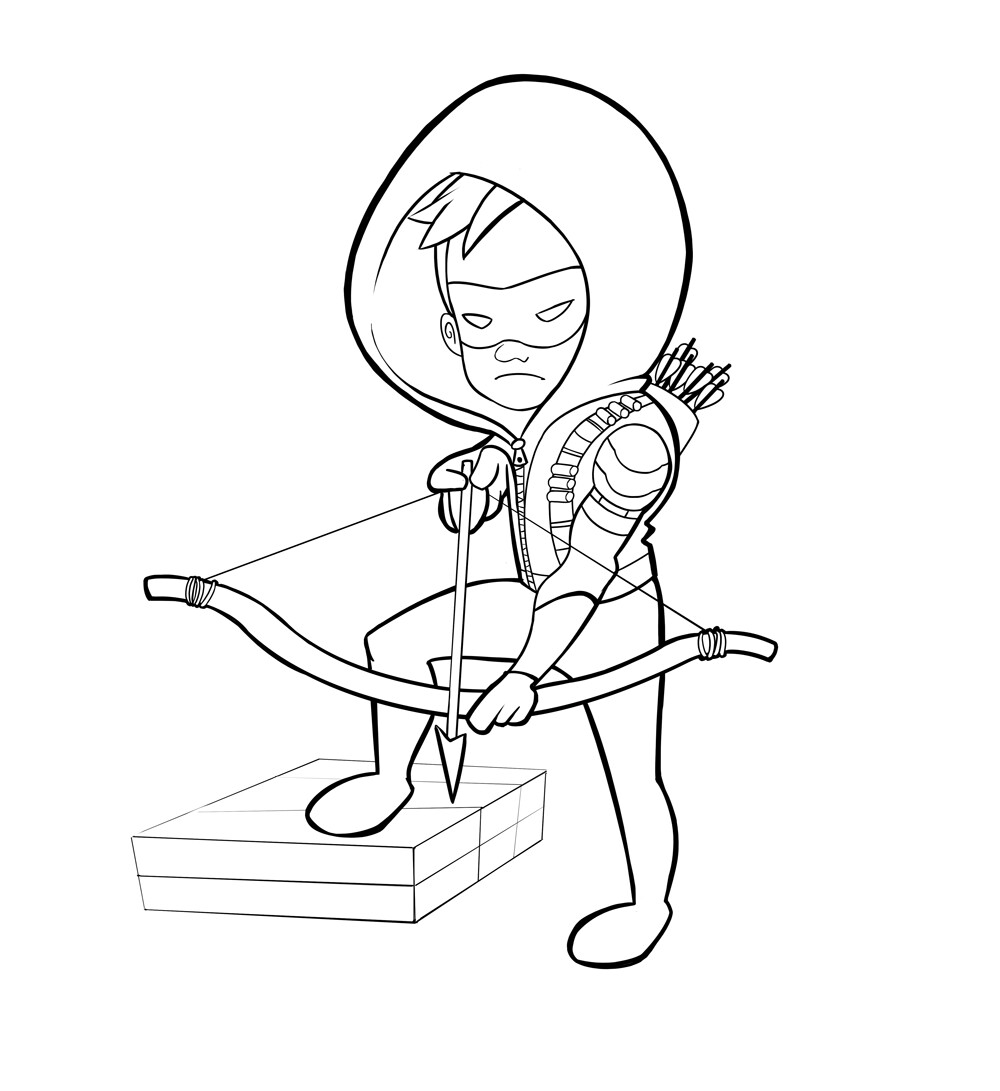 green arrow coloring sheet